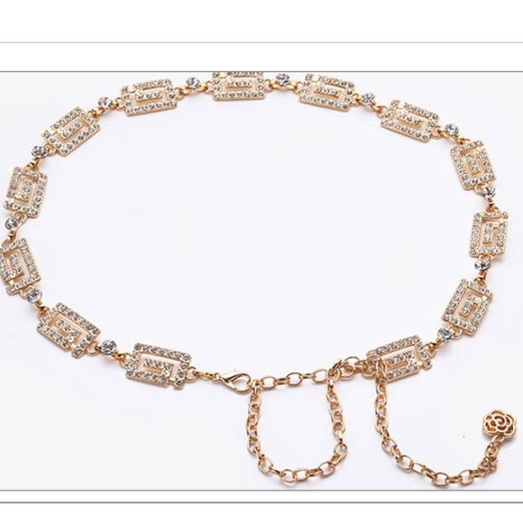 Accessories | Vintage Faux Stones Chain Belt | Poshmark